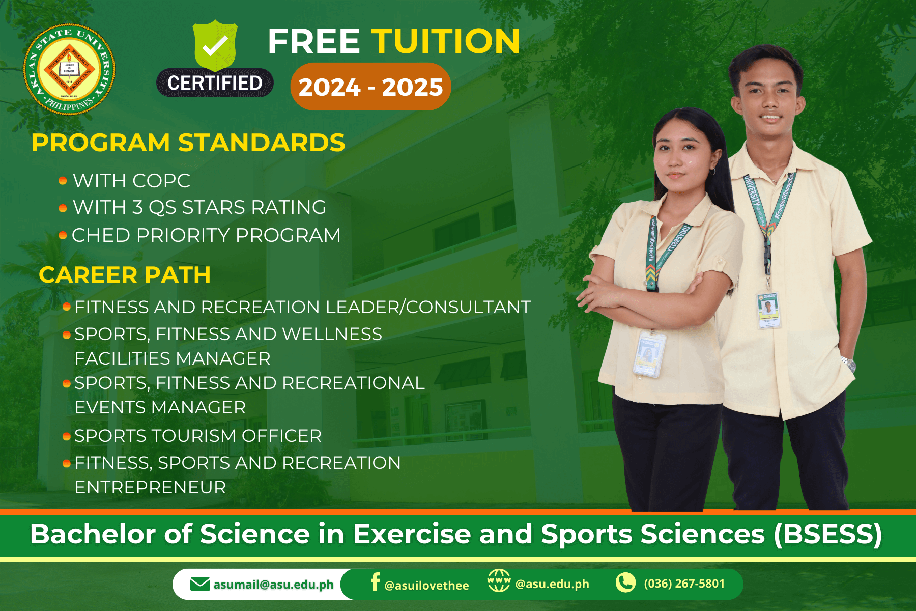 ASU Makato's Program Offerings - AKLAN STATE UNIVERSITY
