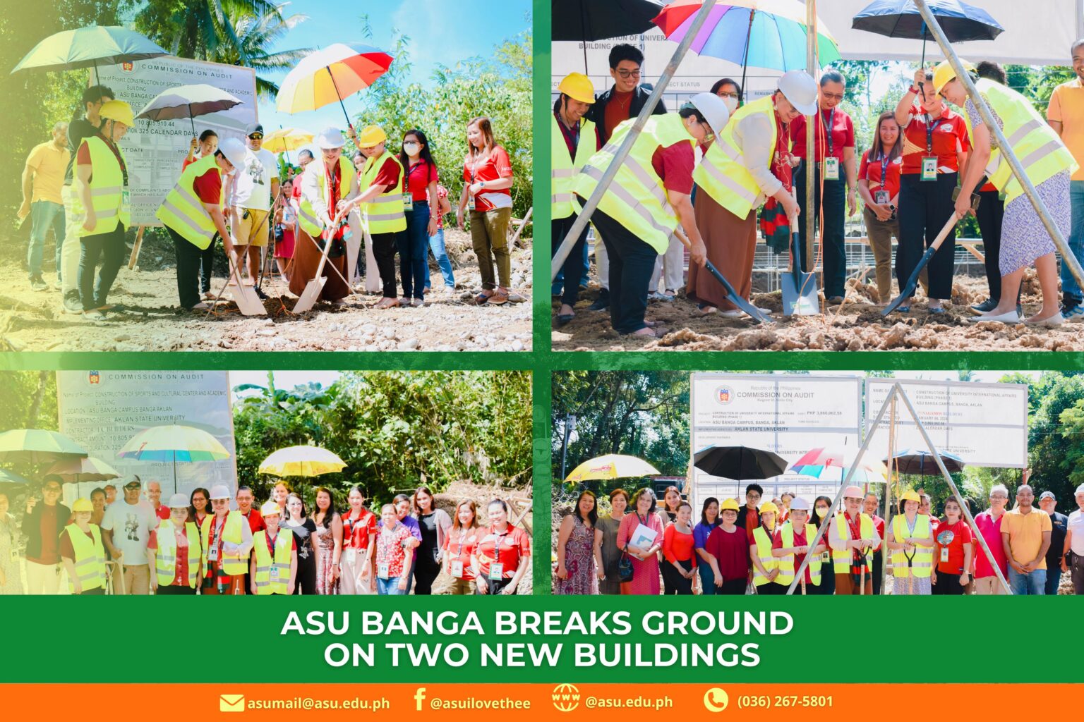 ASU BANGA BREAKS GROUND ON TWO NEW BUILDINGS - AKLAN STATE UNIVERSITY