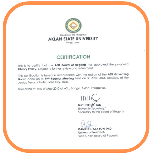 Library - Borrowing & Lending - AKLAN STATE UNIVERSITY