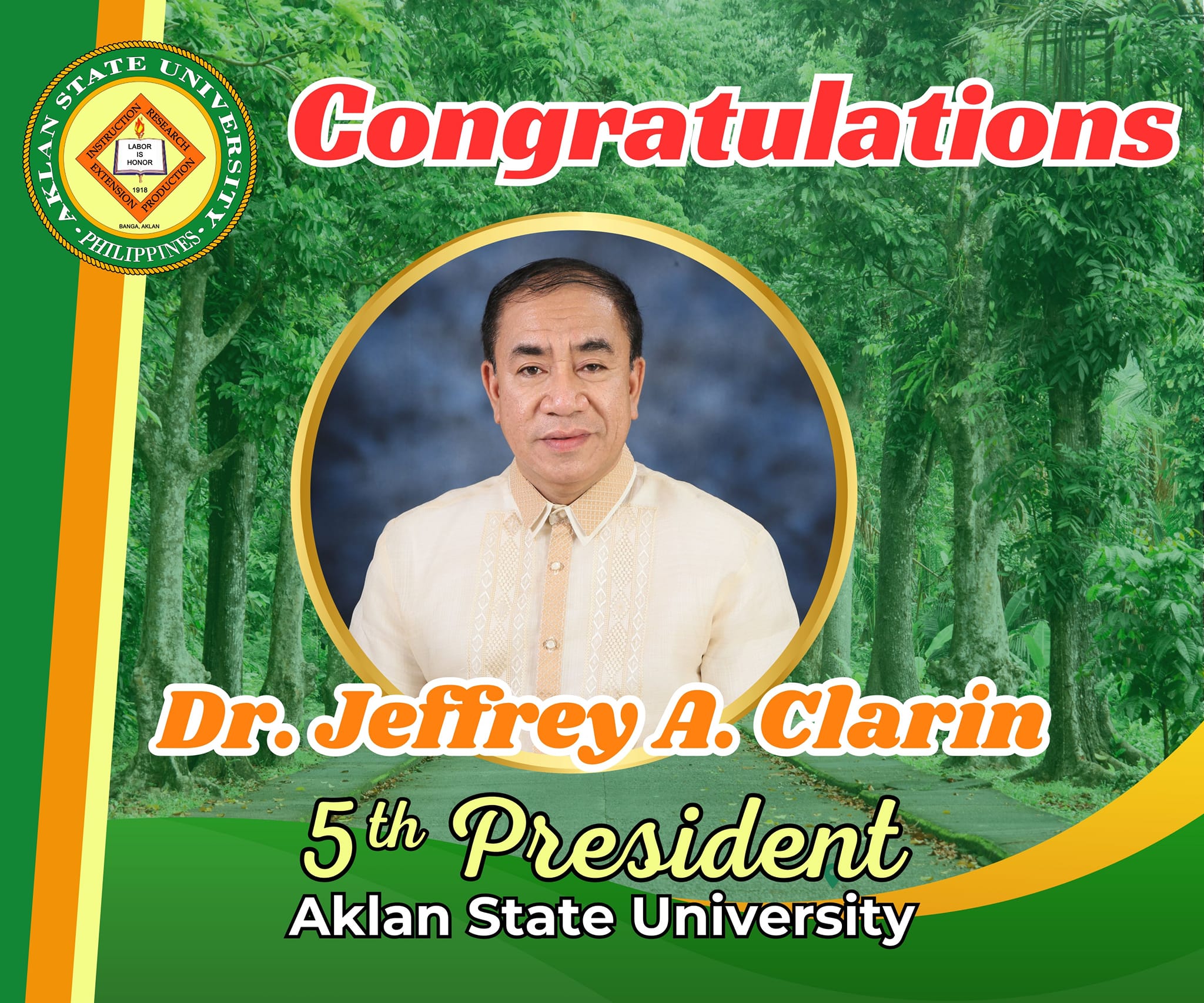 ASU-BOR elects Dr. Clarin as 5th University President - AKLAN STATE ...