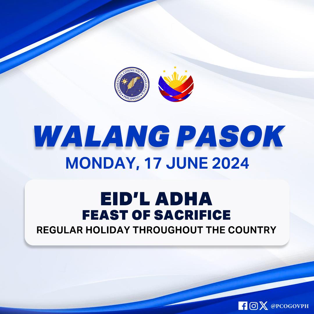 𝐏𝐁𝐁𝐌 𝐝𝐞𝐜𝐥𝐚𝐫𝐞𝐬 𝐉𝐮𝐧𝐞 𝟏𝟕 𝐚 𝐫𝐞𝐠𝐮𝐥𝐚𝐫 𝐡𝐨𝐥𝐢𝐝𝐚𝐲 𝐭𝐨 𝐨𝐛𝐬𝐞𝐫𝐯𝐞 𝐄𝐢𝐝’𝐥 𝐀𝐝𝐡𝐚 - AKLAN ...