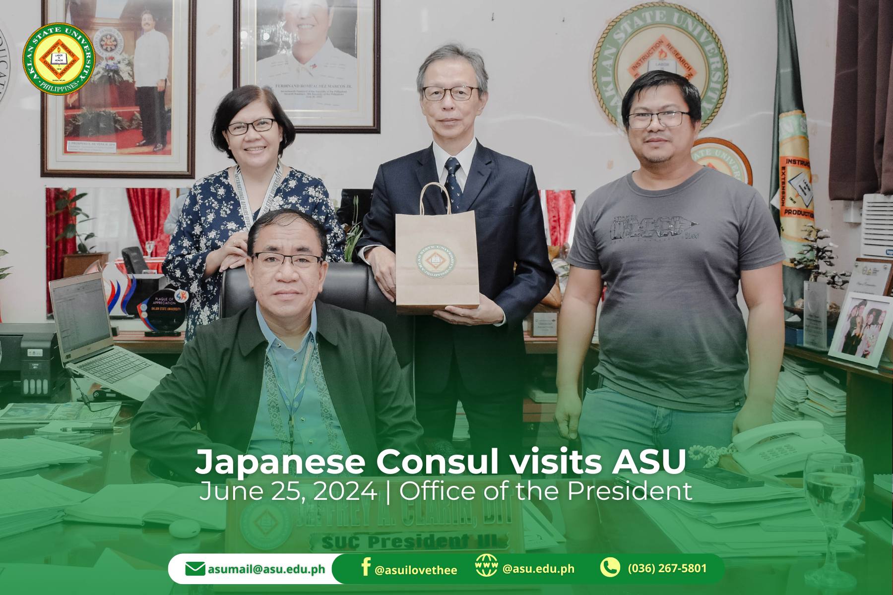 Japanese Consul visits ASU - AKLAN STATE UNIVERSITY