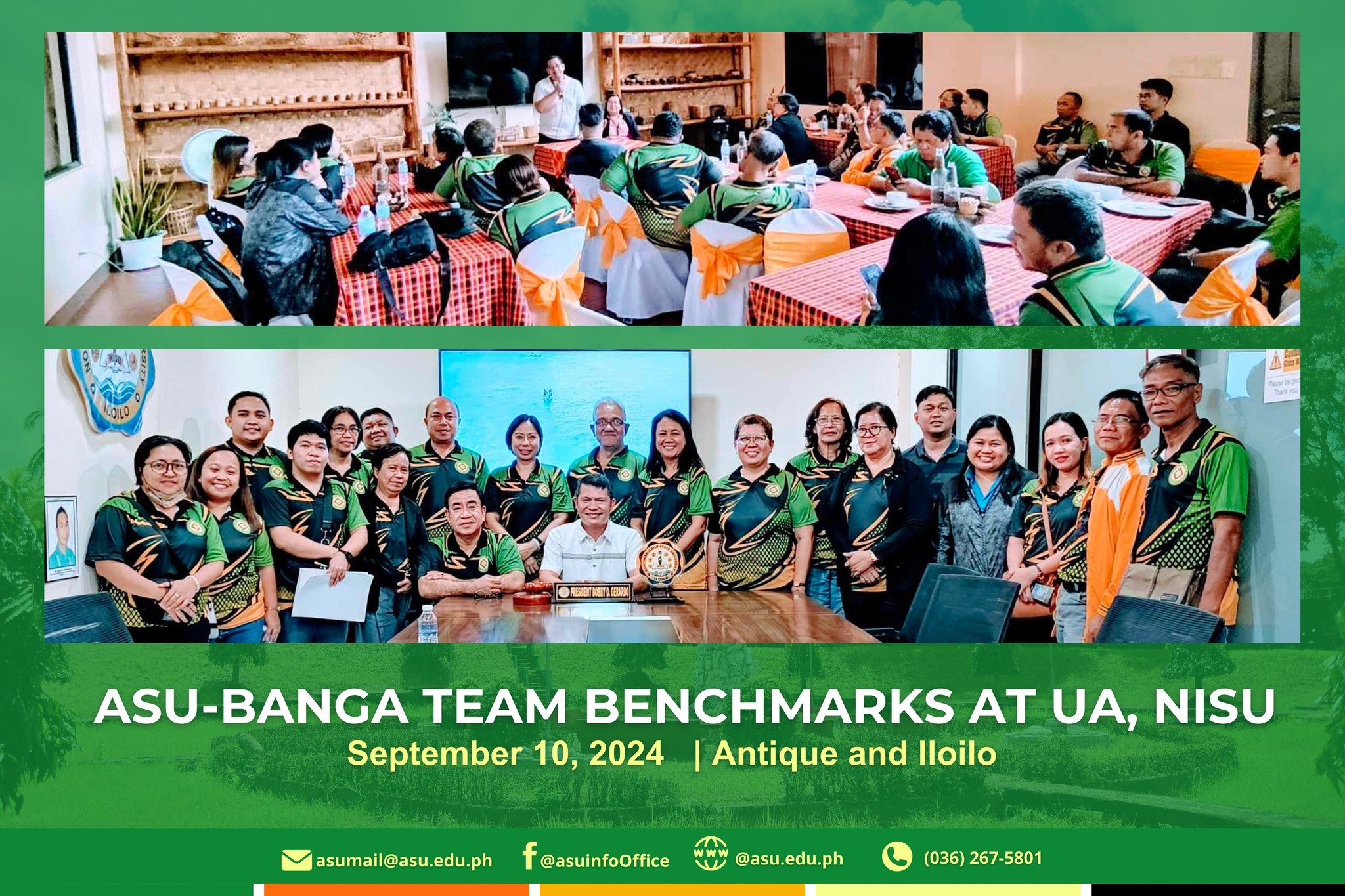 ASU-Banga Team Benchmarks at UA, NISU - AKLAN STATE UNIVERSITY