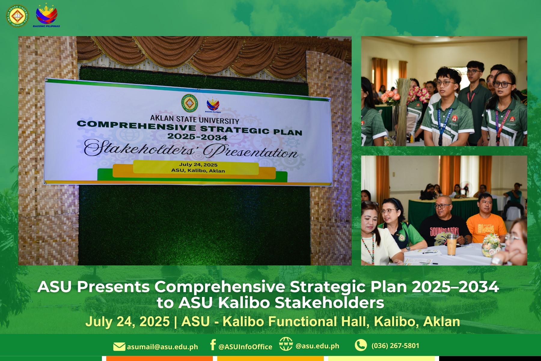 ASU Presents Comprehensive Strategic Plan 2025–2034 to ASU Kalibo ...