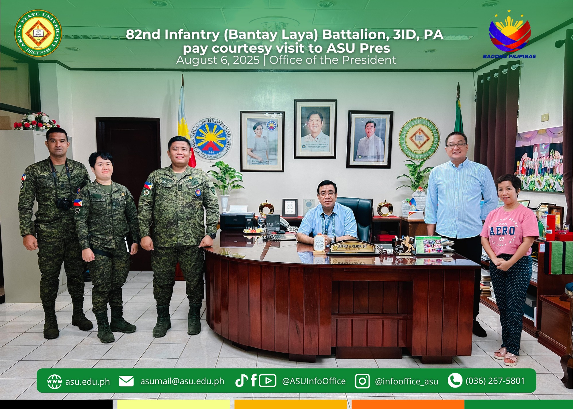 82nd Infantry (Bantay Laya) Battalion, 3ID, PA pay courtesy visit to ...