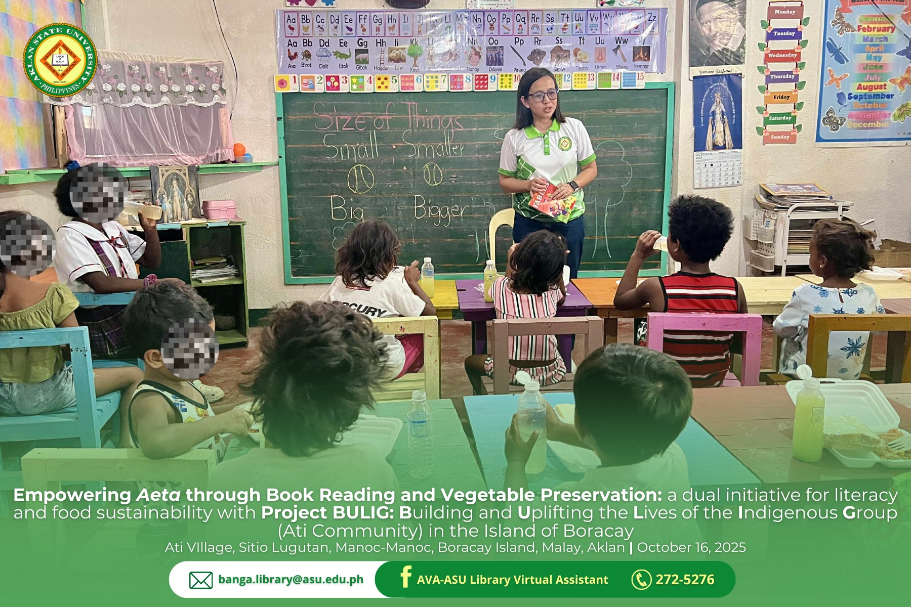 Book Donation and Storytelling session at Ati Community in Malay, Aklan ...